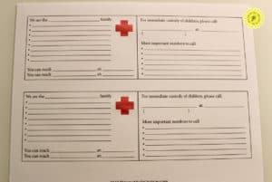 Emergency Cards for You and Your Family at Home Made Our Way