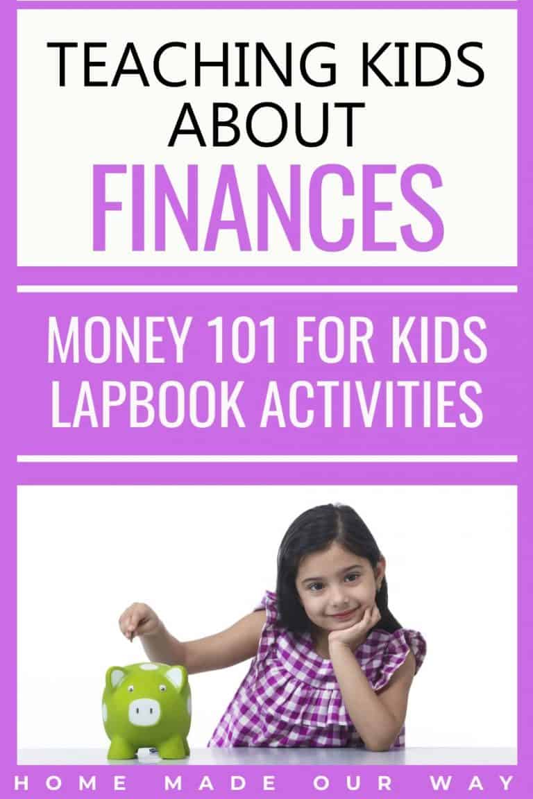 Money 101 for Kids Lapbook Activities - Learning about Finances