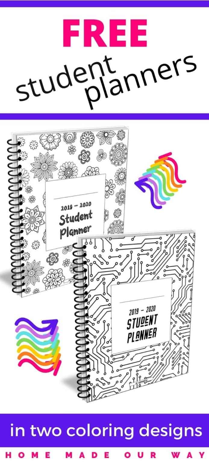 Free Student Planner Printable for the 2023 - 2024 School Year