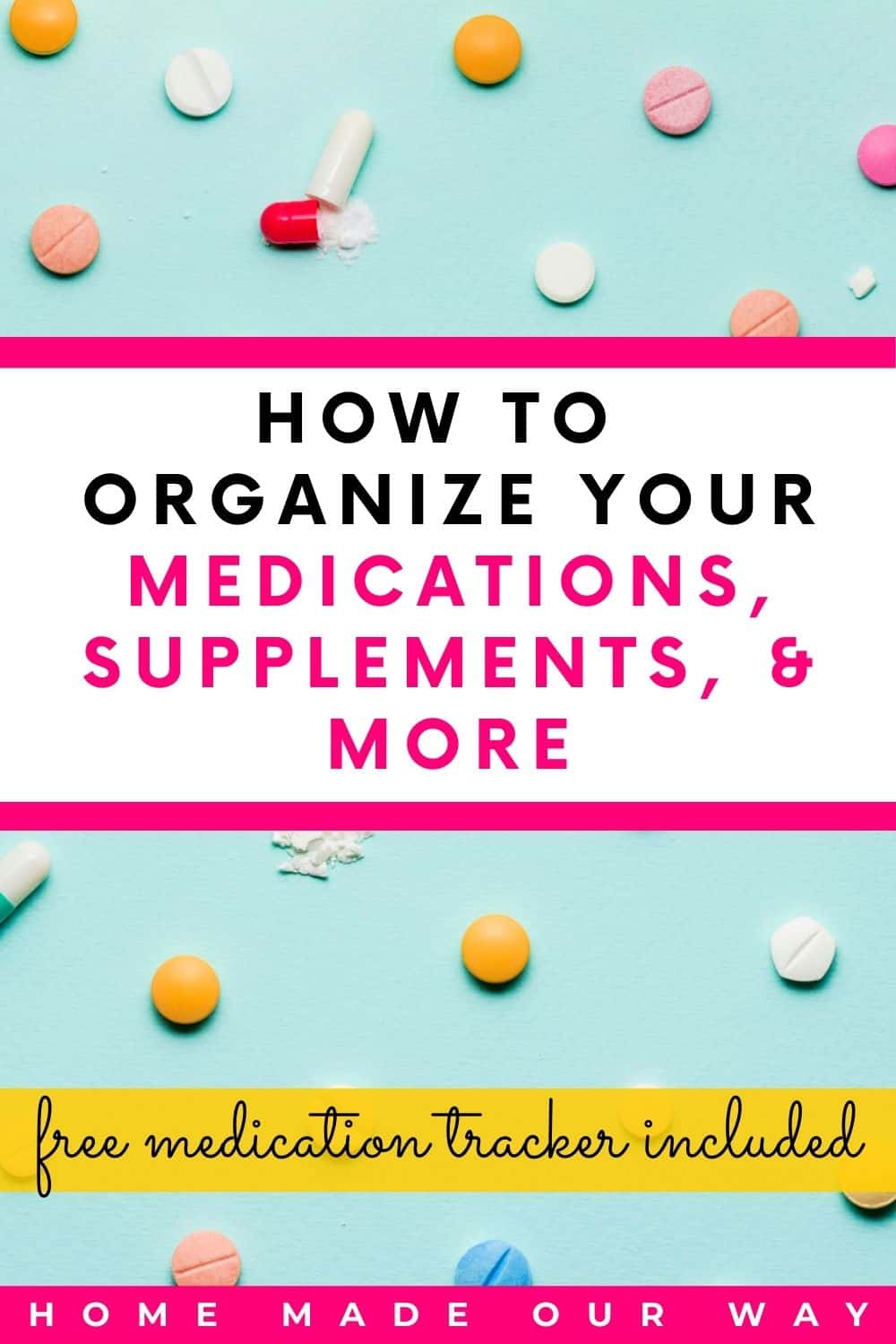 Organizing Medications, Vitamins, Supplements, and First Aid Kit