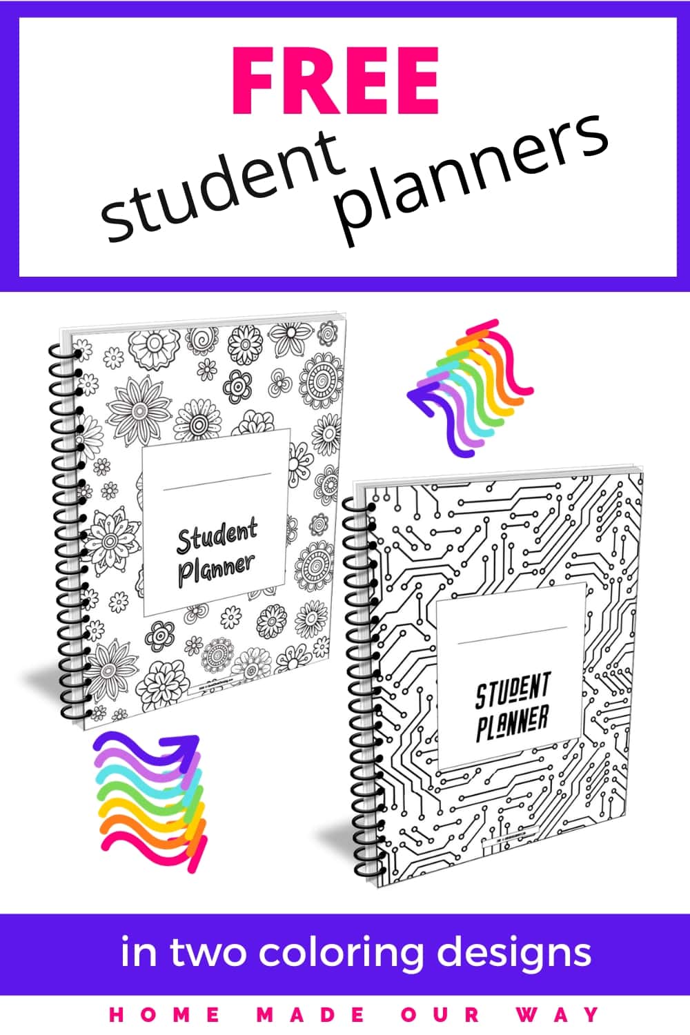 Free Student Planner Printable for the 2025 - 2026 School Year