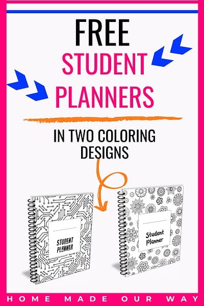 Free Student Planner Printable for the 2025 - 2026 School Year