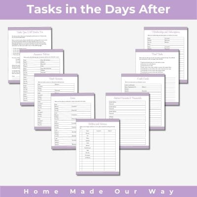 Accessing the After I am Gone Checklist - Home Made Our Way
